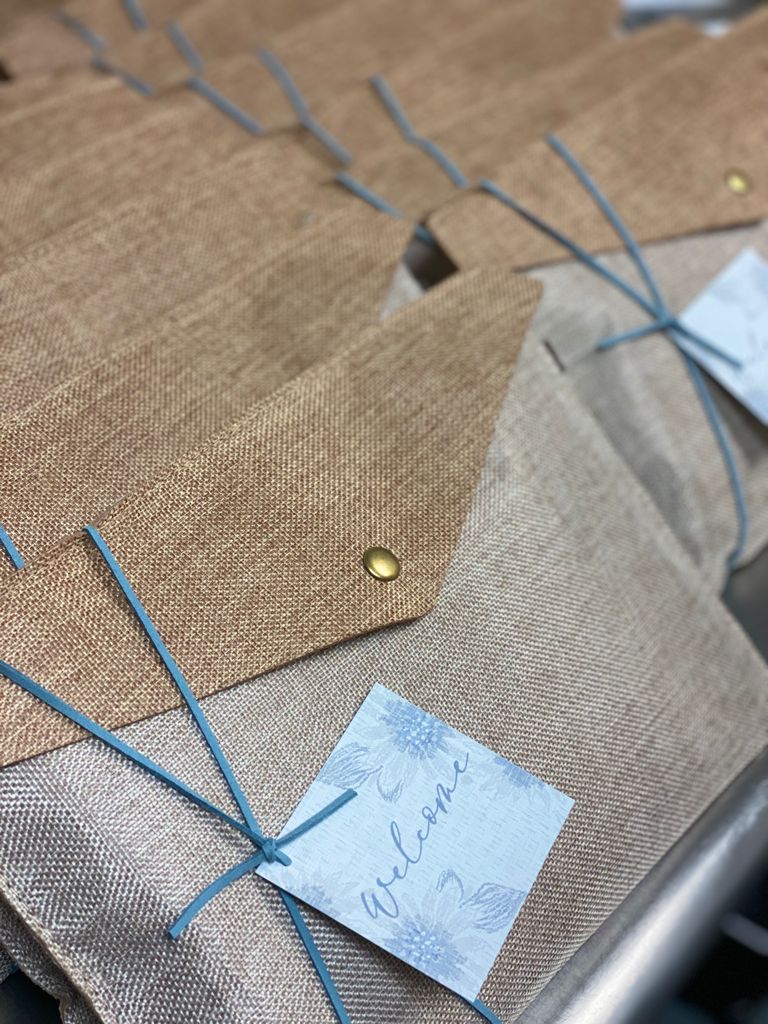 Burlap Hostess Envelope – The Stamp Studio